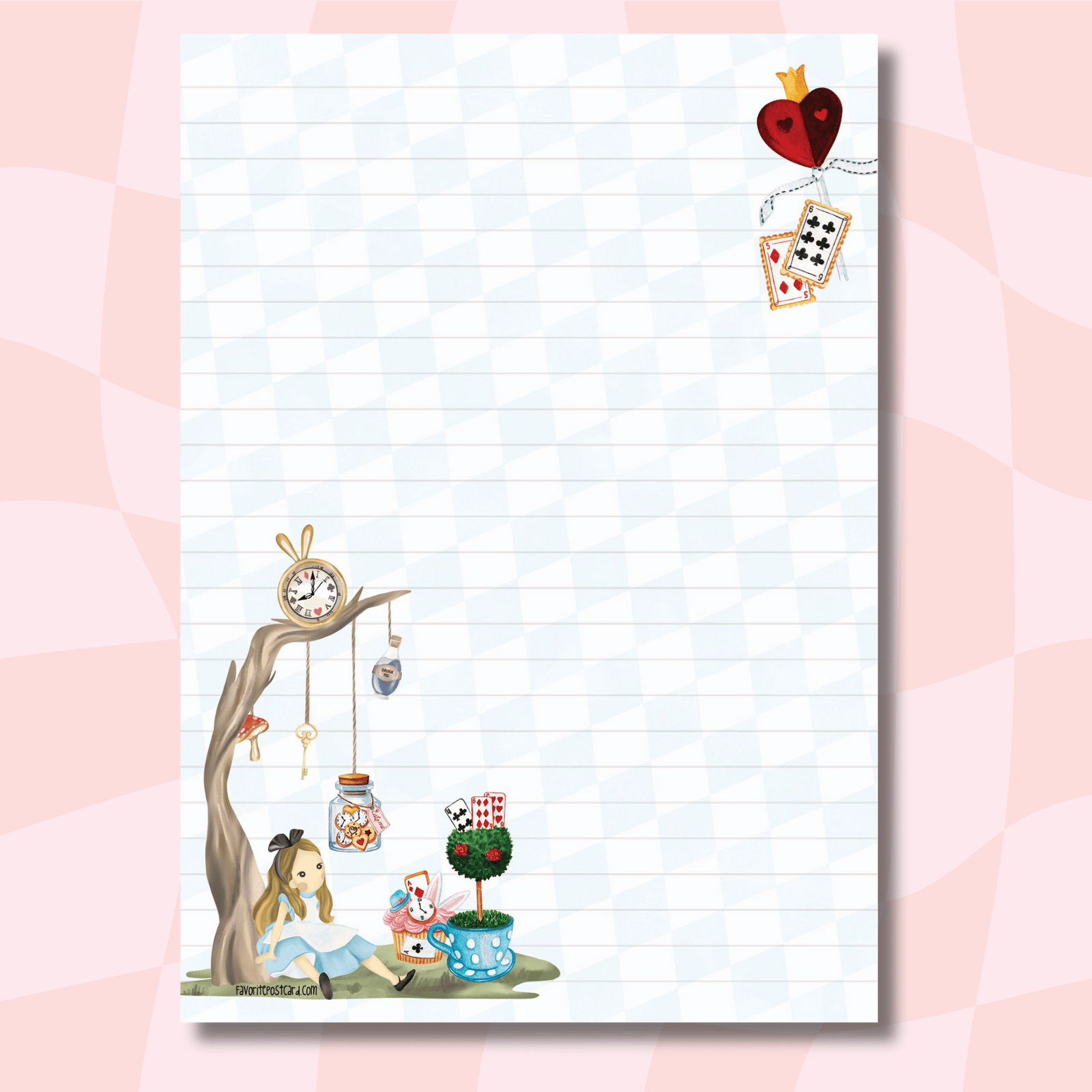 A5 size Notepad/Letter pad: Alice in Wonderland – Favoritepostcard.com
