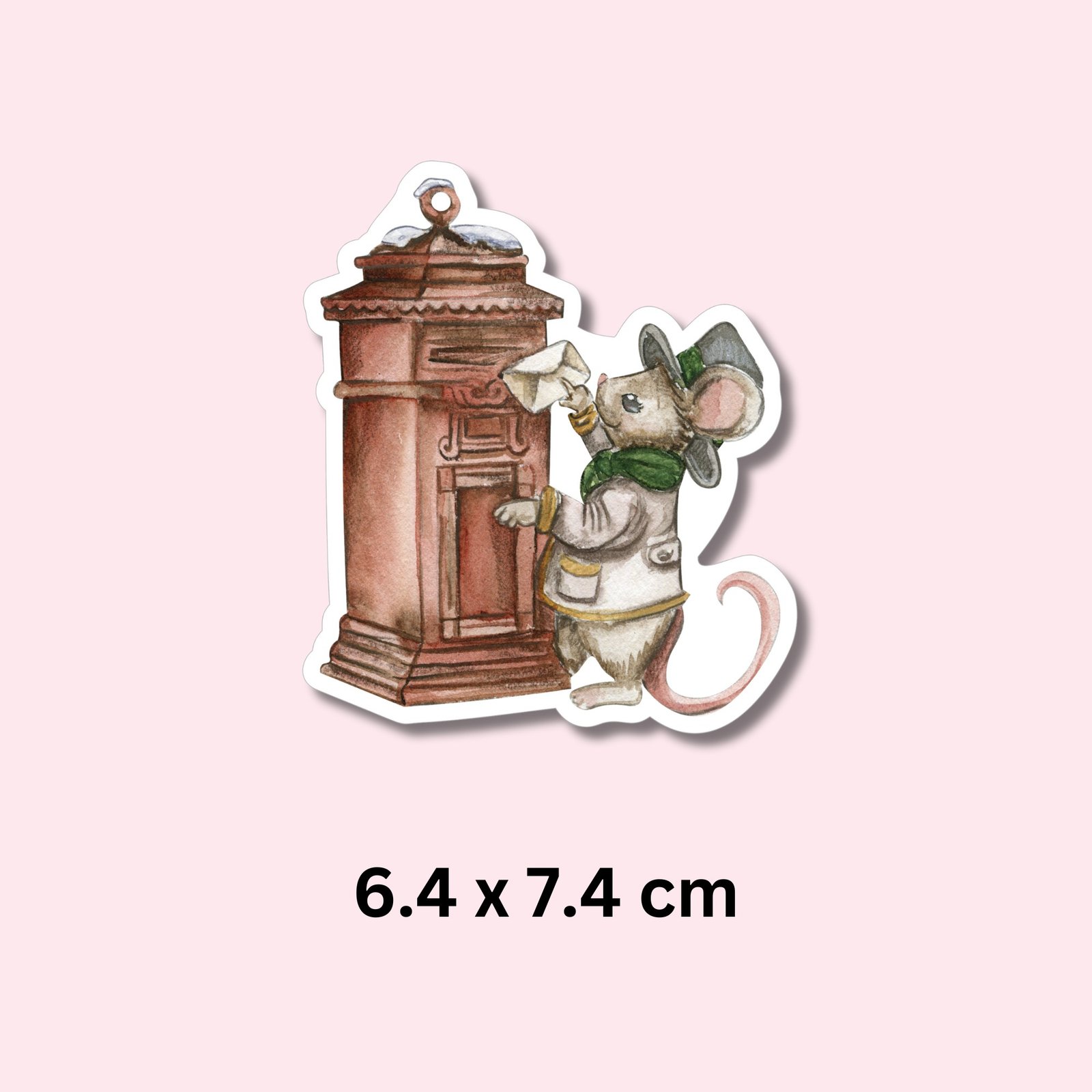 Vinyl sticker #066: Mouse and letterbox – Favoritepostcard.com
